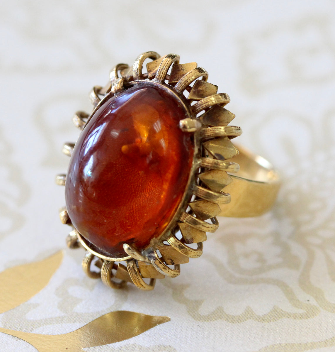 Amber Ring ~ VINTAGE – Fancy Flea Antiques