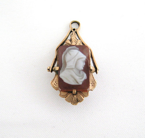 Victorian Cameo Watch Fob with a Reverse Side of Agate dupe – Fancy ...