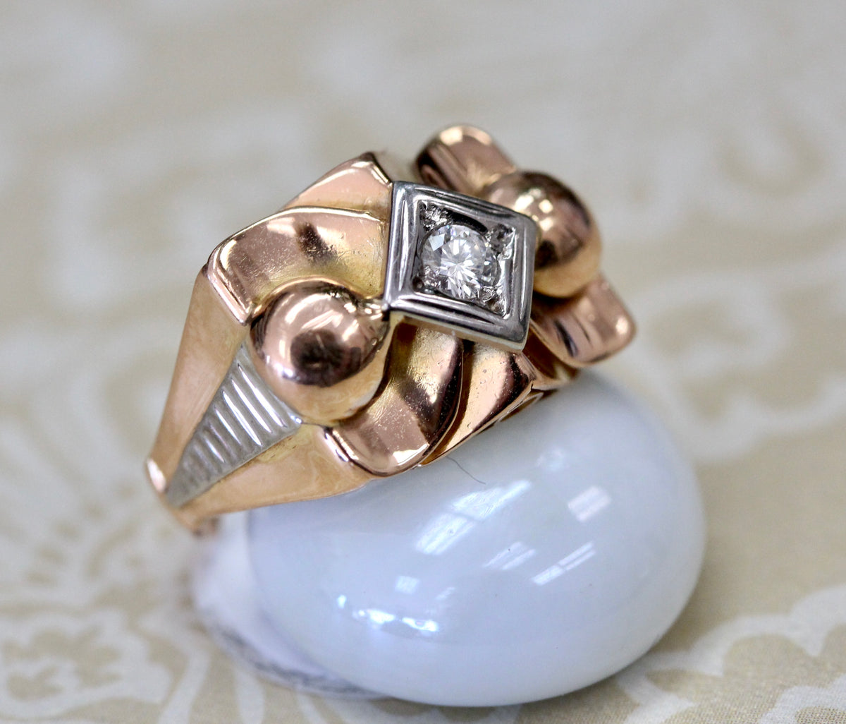 Retro Diamond Ring ~ Circa 1940's – Fancy Flea Antiques